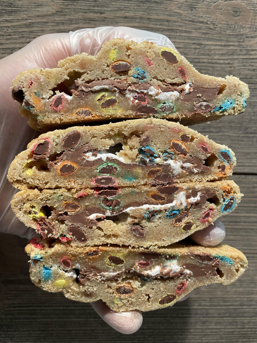 Mallo Cup stuffed Mini M&M (12 Half Pack) – Halfsies Cookie Company LLC